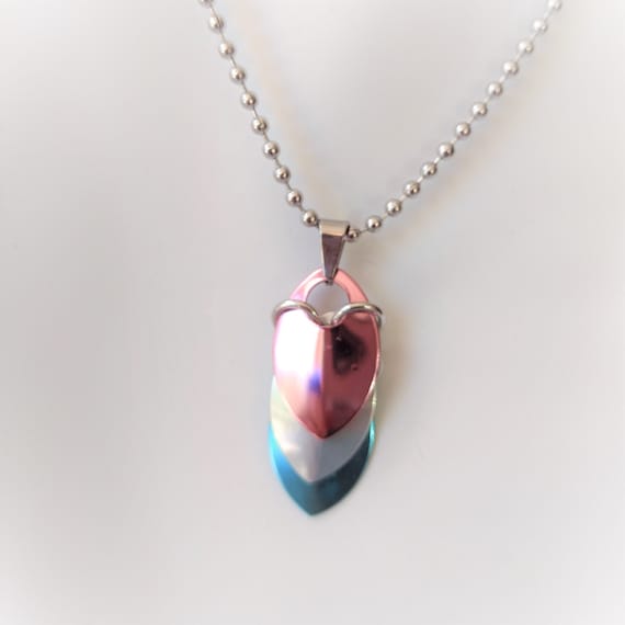 Pendant: Transgender trans Cascading Scale Anodized - Etsy