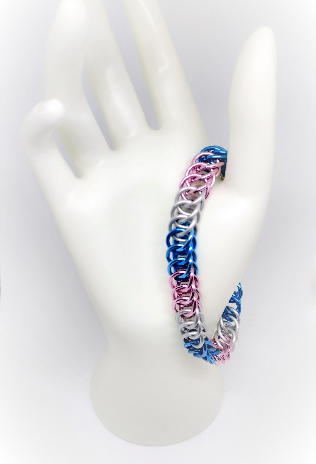 Bracelet: Transgender (trans) Pride Half Persian - Anodized Aluminum ...