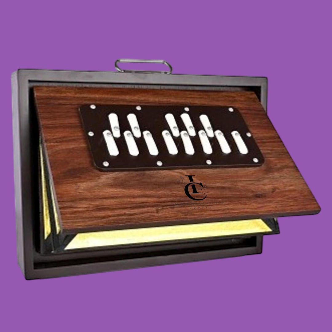 Wooden Musical Shruti Box Large Size Sur Peti Surpeti,with Bag,natural ...