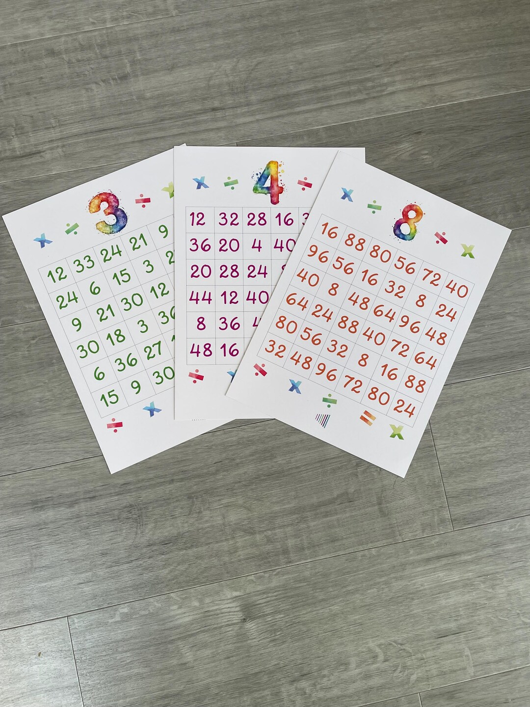 Times Table Board Games - Year 3 Set - Etsy