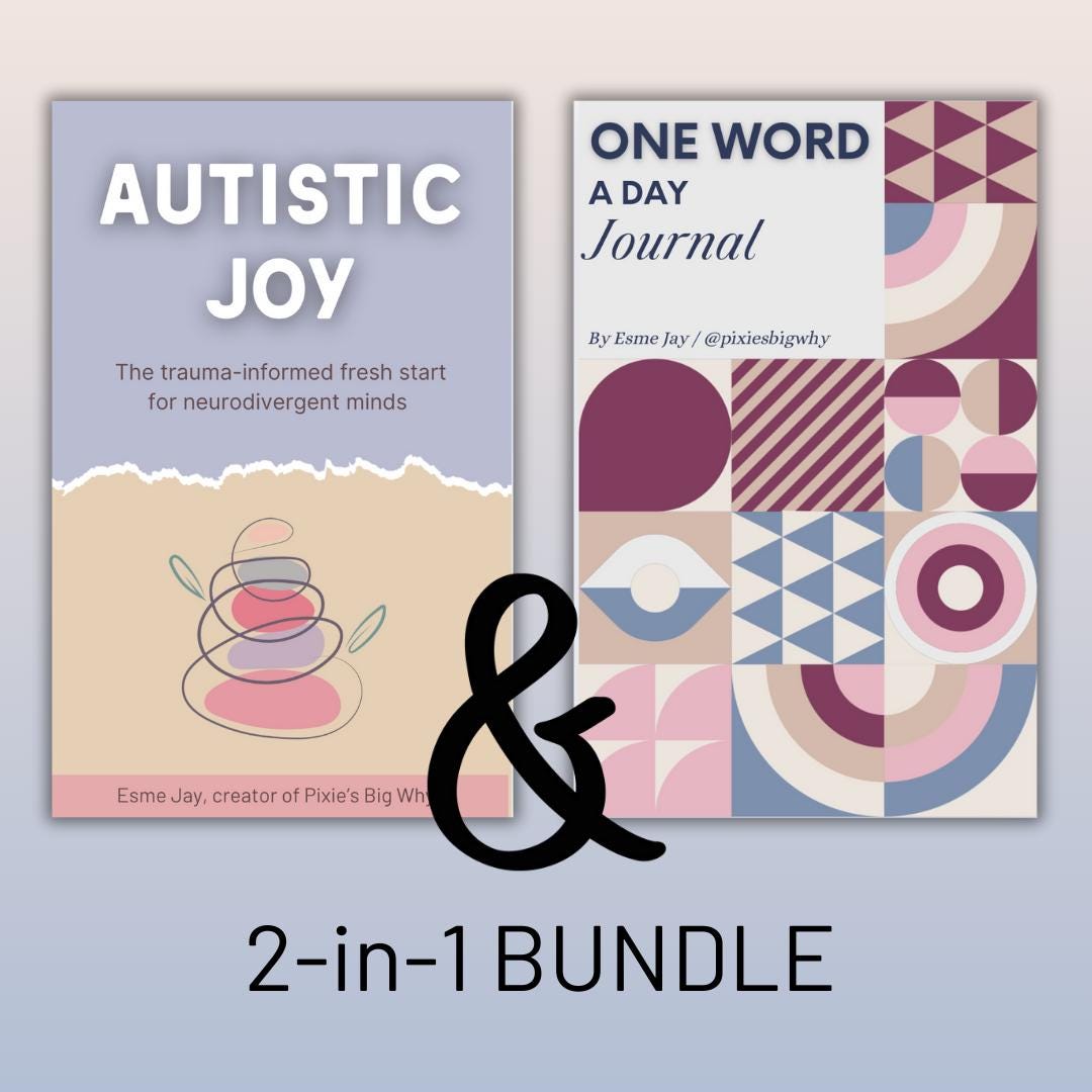 2-in-1 BUNDLE: Autistic Joy Workbook & One Word a Day Journal ...