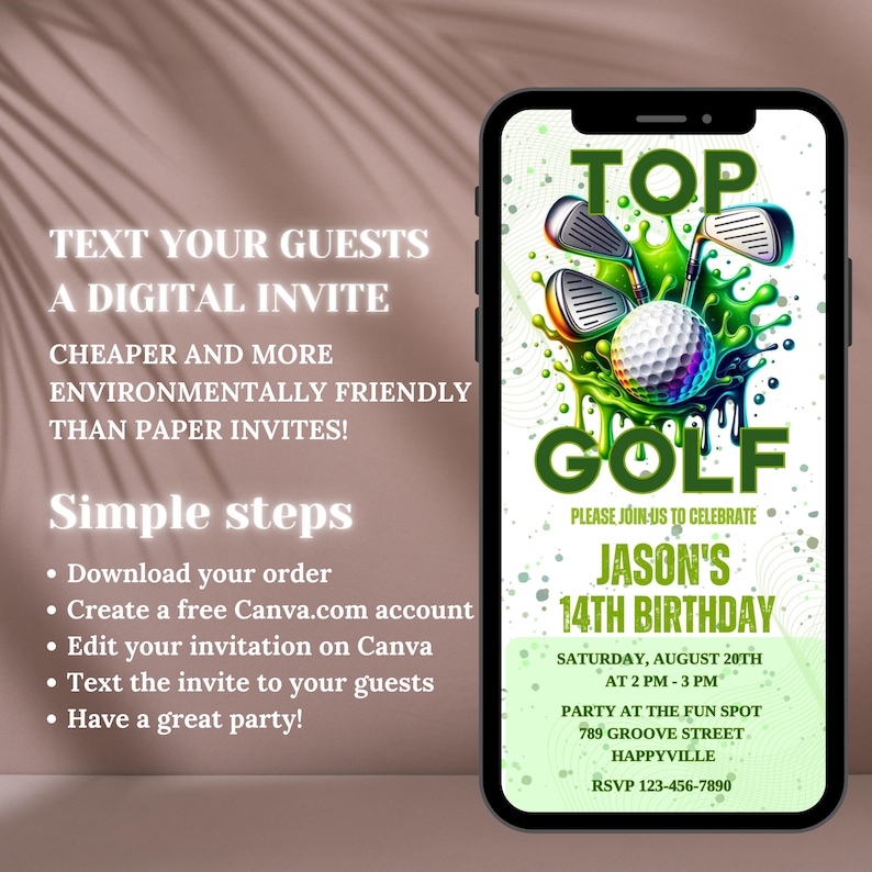 Top Golf Birthday Invitation: Animated Par-tee Video Evite (digital ...