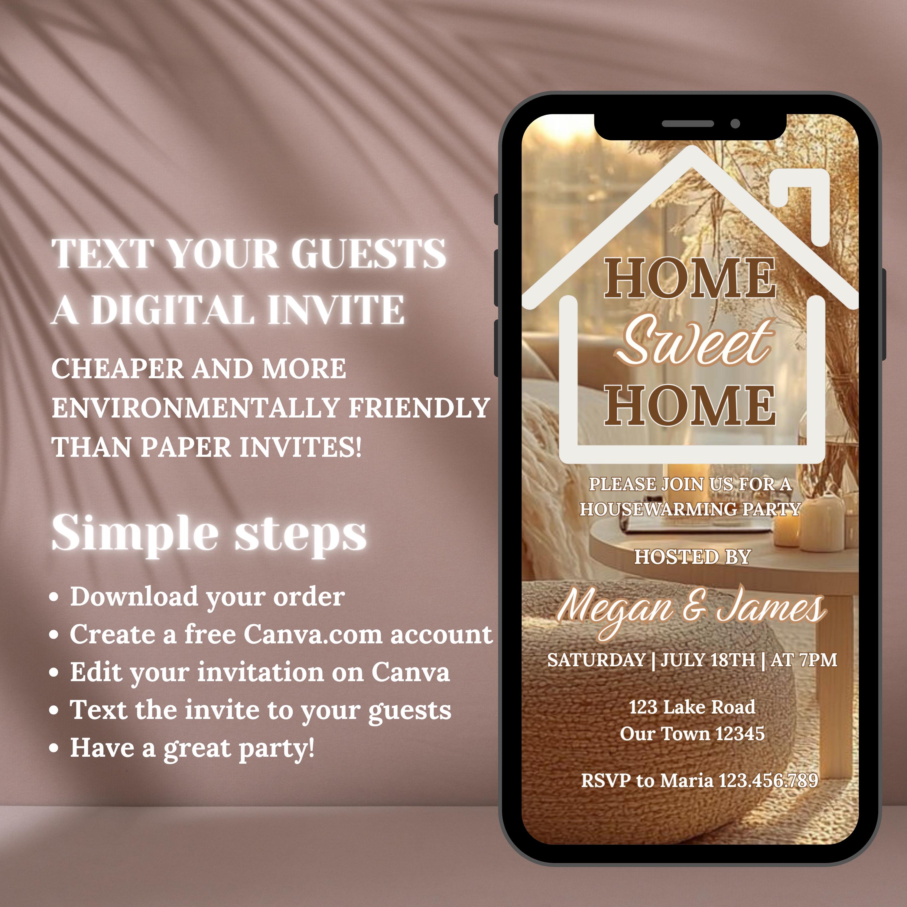 Digital Housewarming Party Invitation, Animated Modern House Warming ...