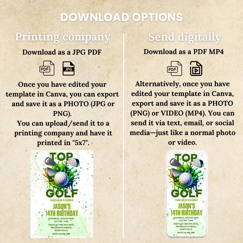 Editable Top Golf Birthday Party Invite (digital) - Etsy