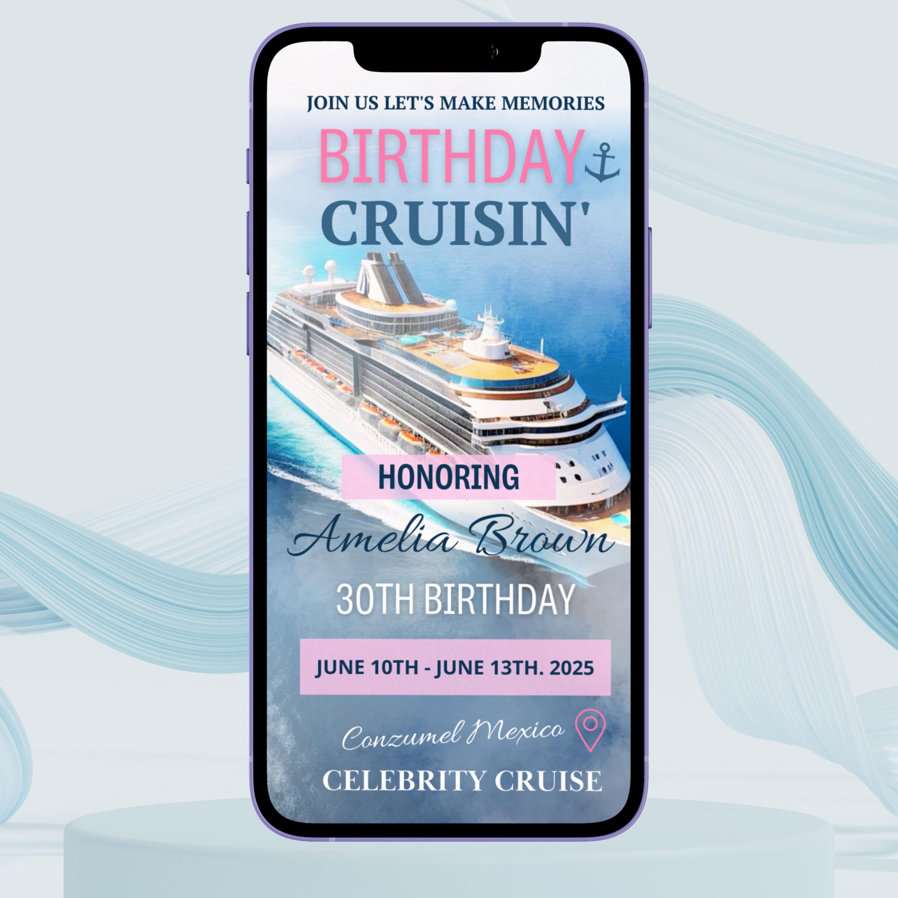 Birthday Cruise Itinerary: Caribbean Vacation Planner (digital Template ...