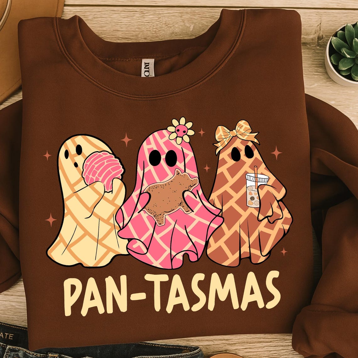 Pan-tasmas Ghost PNG, Cute Pan Dulce Conchas Sublimation Design ...