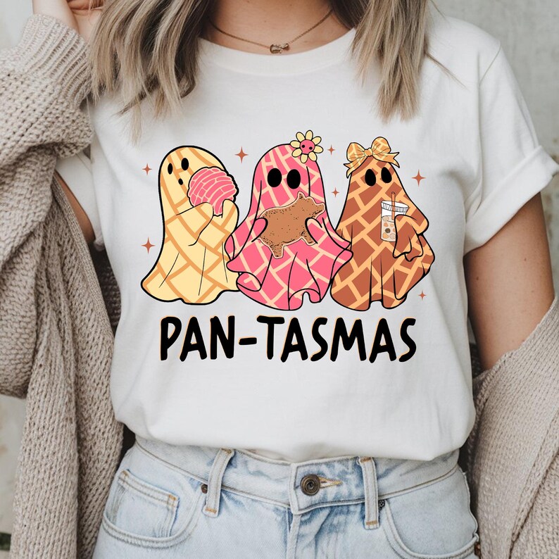 Pan-tasmas Ghost PNG, Cute Pan Dulce Conchas Sublimation Design ...