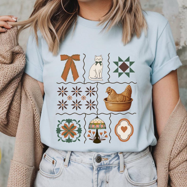 Thrifted Grandma Core Mallard PNG, Vintage Granny Sweater Aesthetic ...