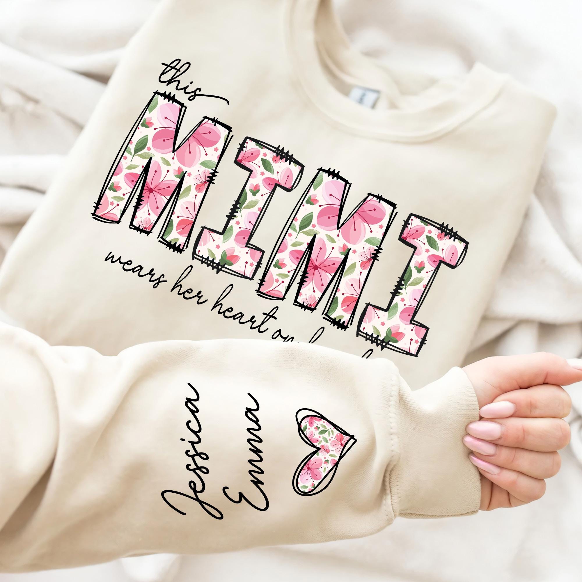 Custom Floral Mama Name Bundle PNG, Mother's Shirt Design, Personalized ...
