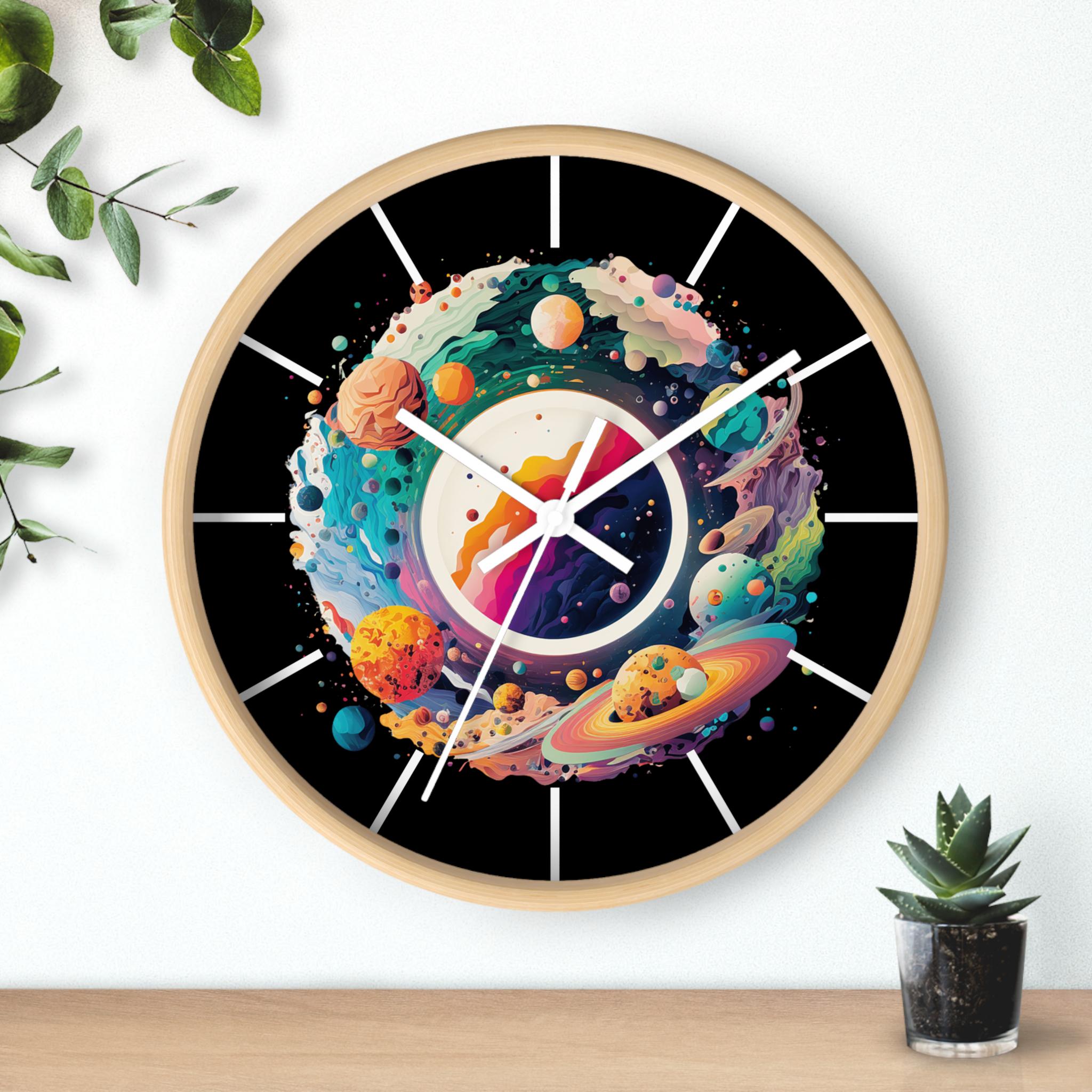 Galaxy Clock - Planet Clock - Wall Clock - Etsy