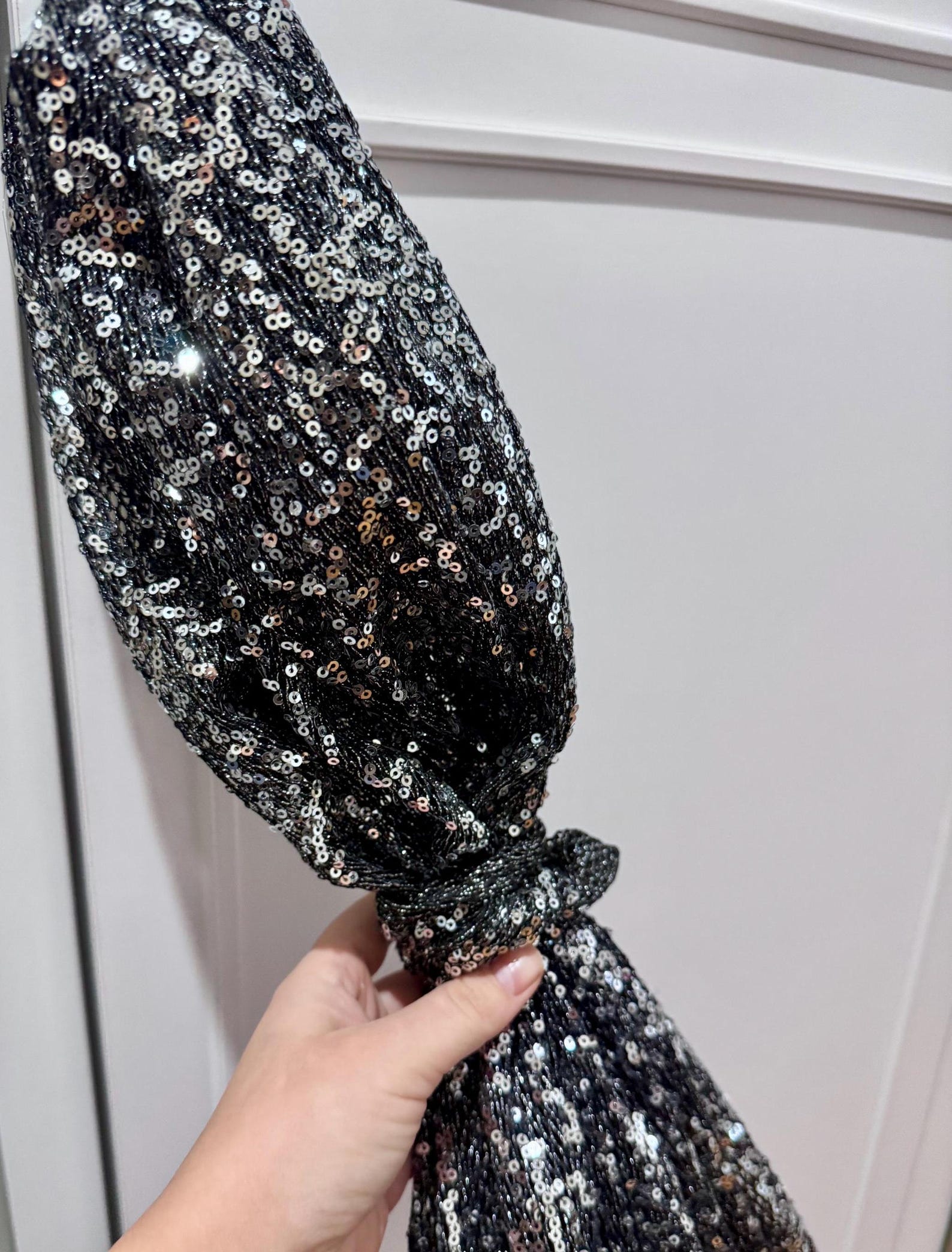 Sequined Modest Evening Dress With a Cap Style, Cap and Bonnet Shawl ...