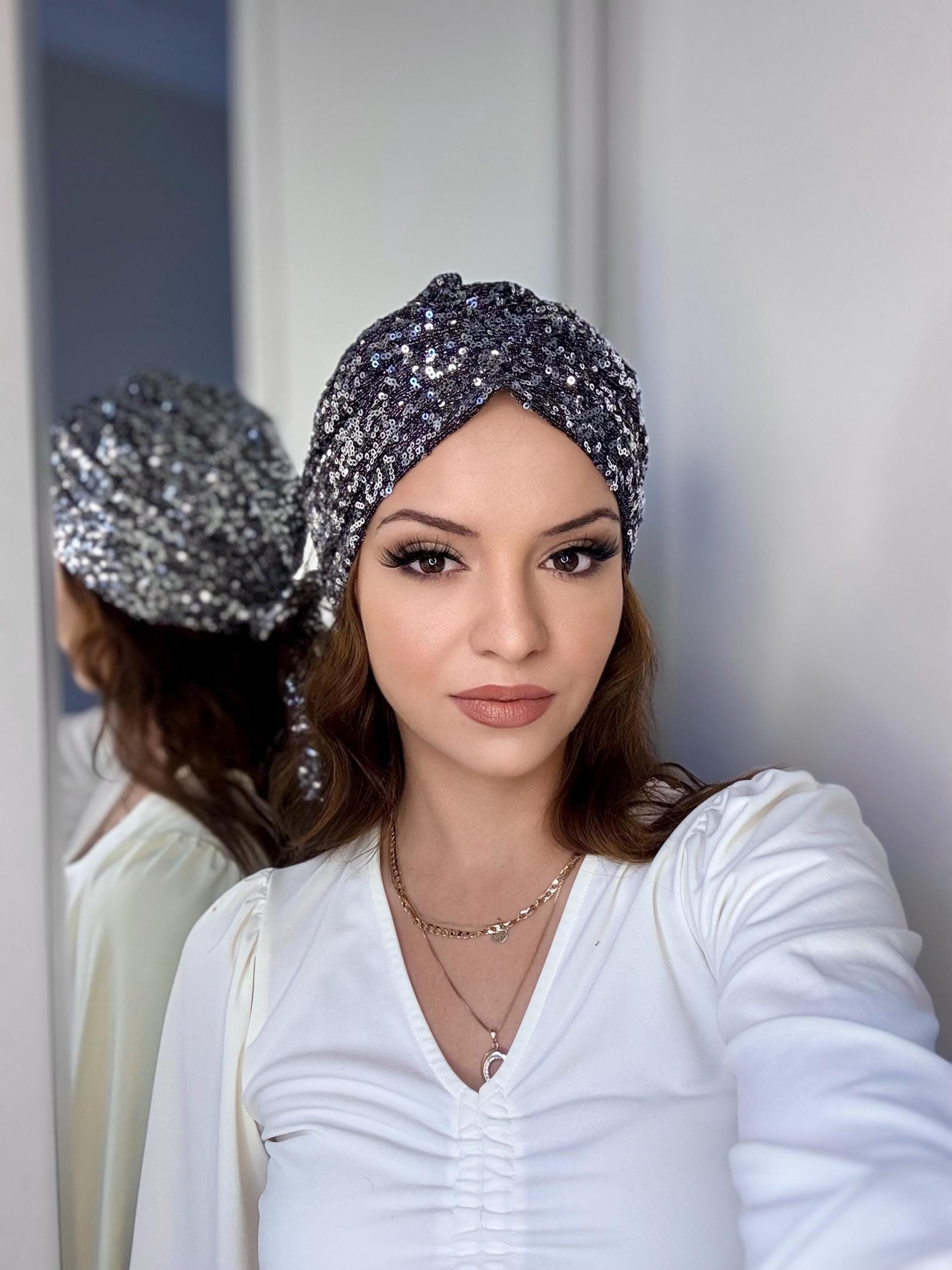 Sequined Modest Evening Dress With a Cap Style, Cap and Bonnet Shawl ...