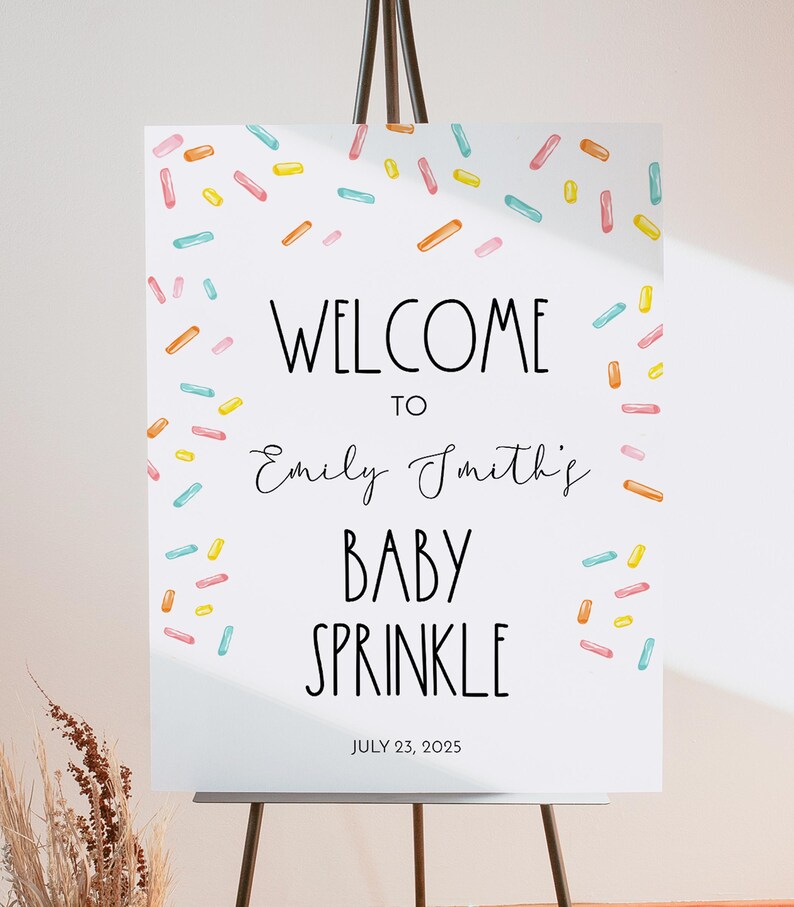 Baby Sprinkle Welcome Sign Gender Neutral Corjl - Etsy
