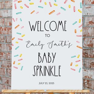 Baby Sprinkle Welcome Sign Gender Neutral Corjl - Etsy