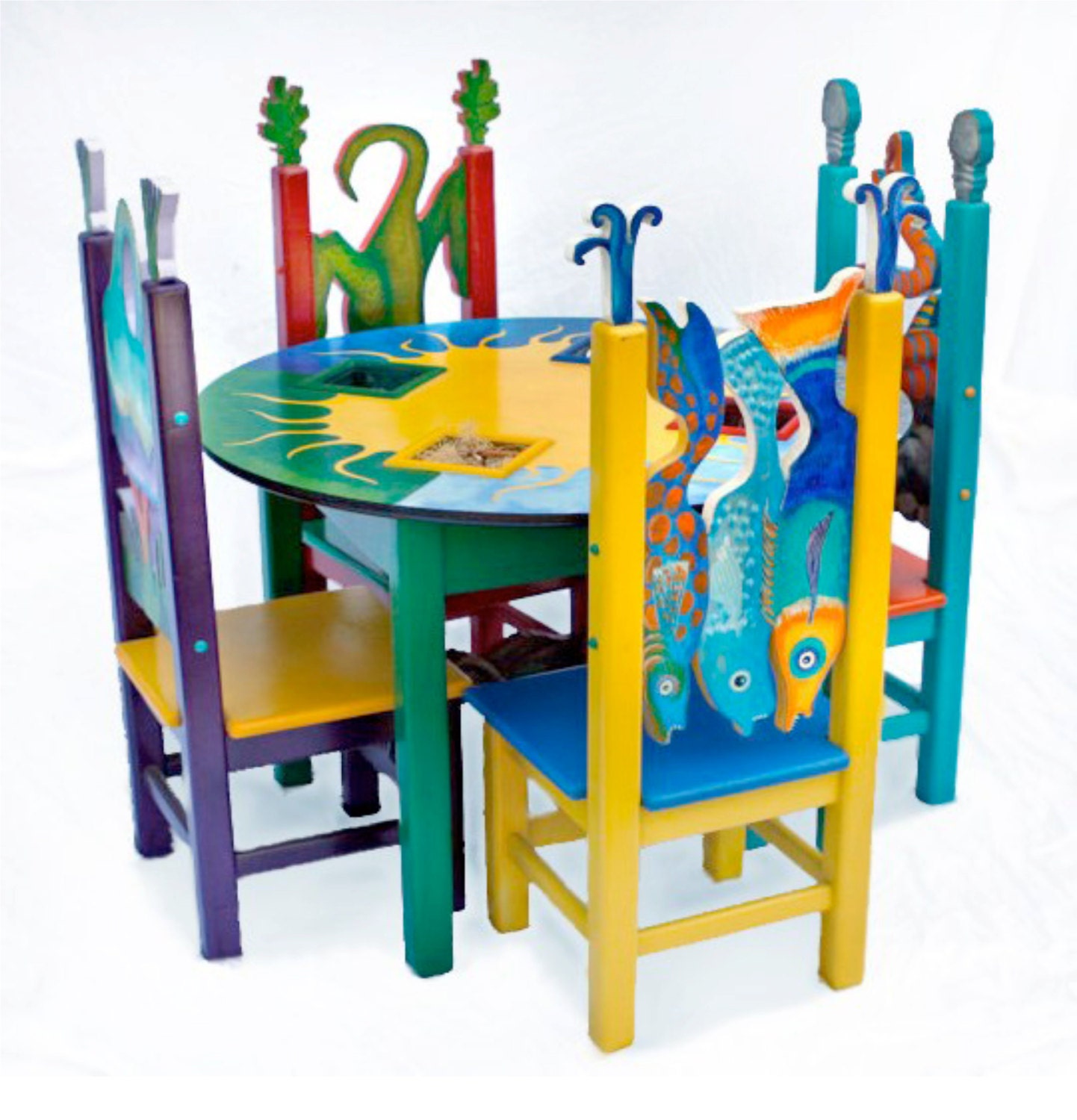 Kid's Furniture CUSTOM ORDER ONLY Whimsical Children's Table & 4 Chair ...