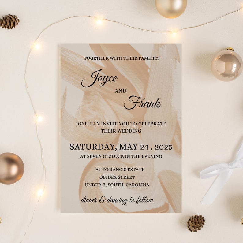 Together With Their Family Invitation - Etsy