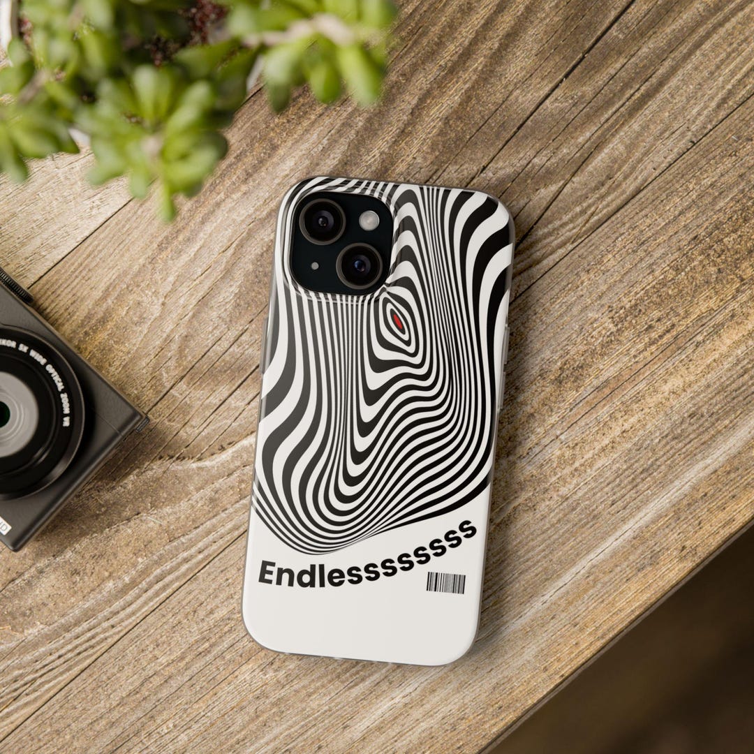 Unique Optical Illusion Phone Case| Endless Phone Case | Black and ...
