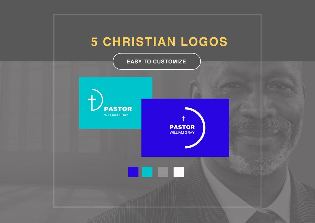 5, Christian Logos, Modern & Minimalist, Editable on Canva, Perfect for ...