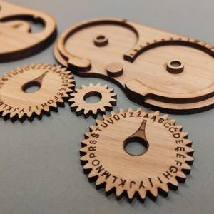 Caesar Cipher Wooden Toy: Cryptography Learning Tool - Etsy