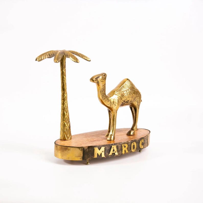 Handmade Brass Camel Figurine - Moroccan Sahara Decor - Etsy