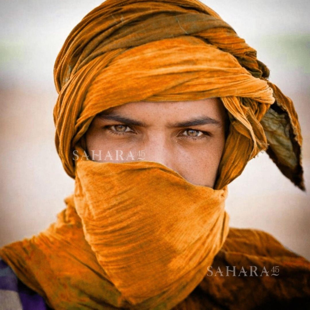 Indigo Touareg Turban, Unisex Sahara Berber Scarf, Hand-dyed Cotton - Etsy