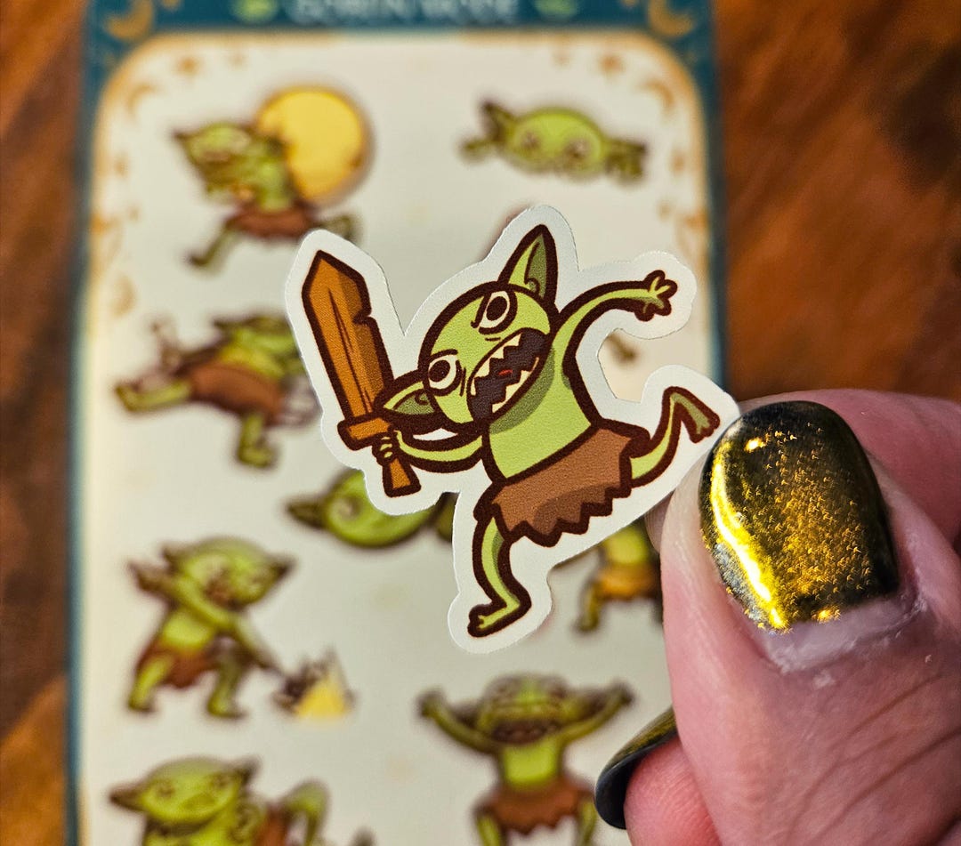 Goblin Mode Sticker Sheet | Dnd Journal Stickers | D&D Monster Stickers ...