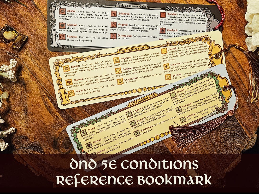 Dnd 5e Cheat Sheet | Dnd Bookmark | Dungeons and Dragons | DM Gift | DM ...