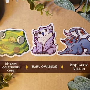 BABY BEASTS | Owlbear, Gelatinous Cube, Displacer Beast, Cerberus ...