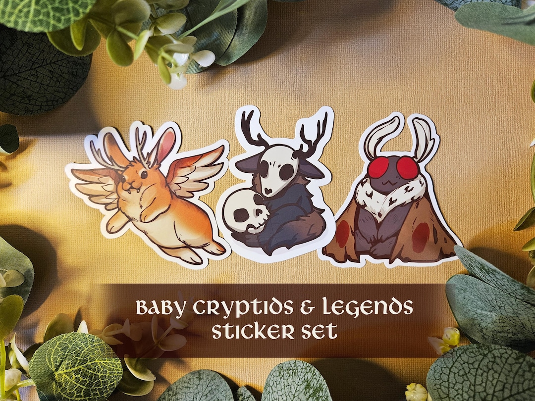 Baby Cryptids and Legends Stickers | Wendigo | Mothman | Wolpertinger ...
