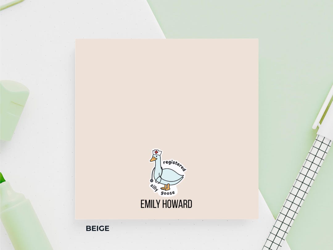 Silly Goose Nurse Sticky Notes, Note Pads, NP Gifts, Nurse Practitioner ...