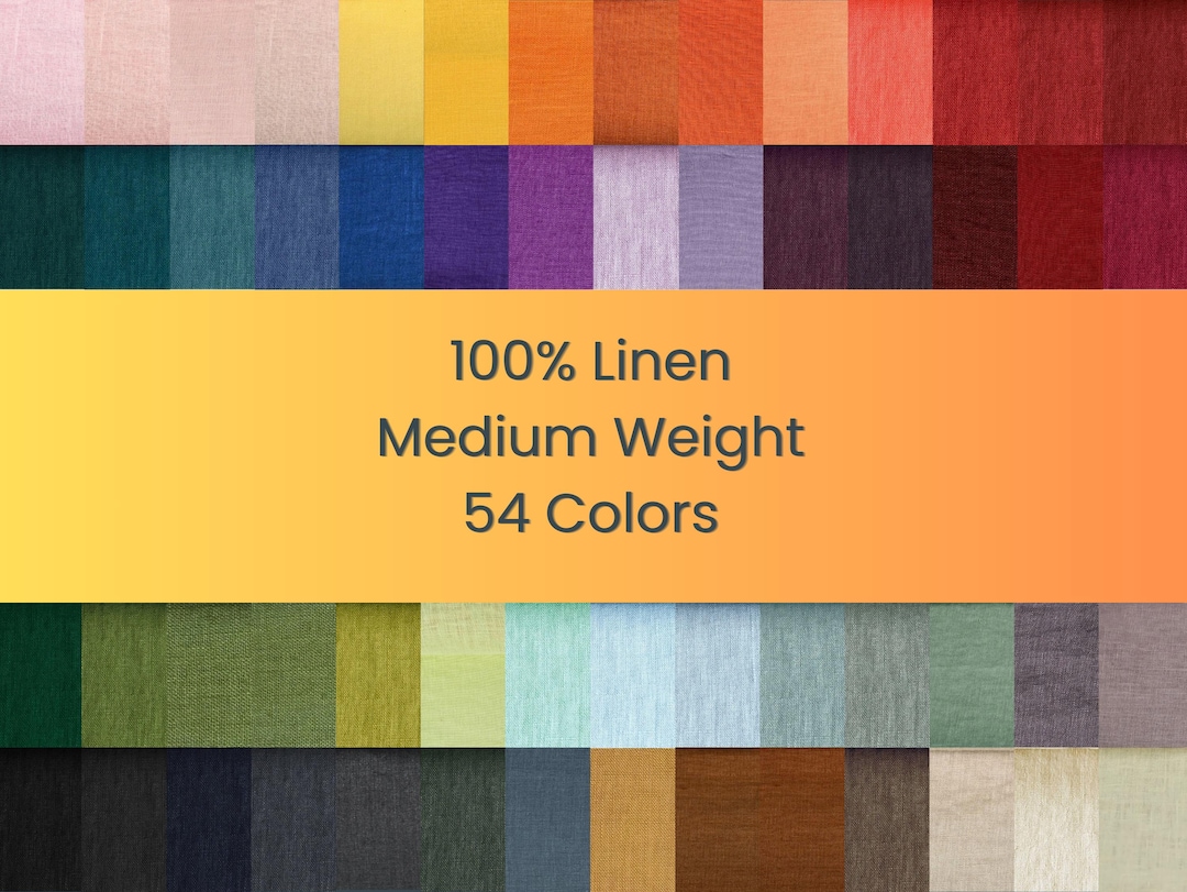Linen Fabric by the Yard / Meter, Samples. Softened, Prewashed ...