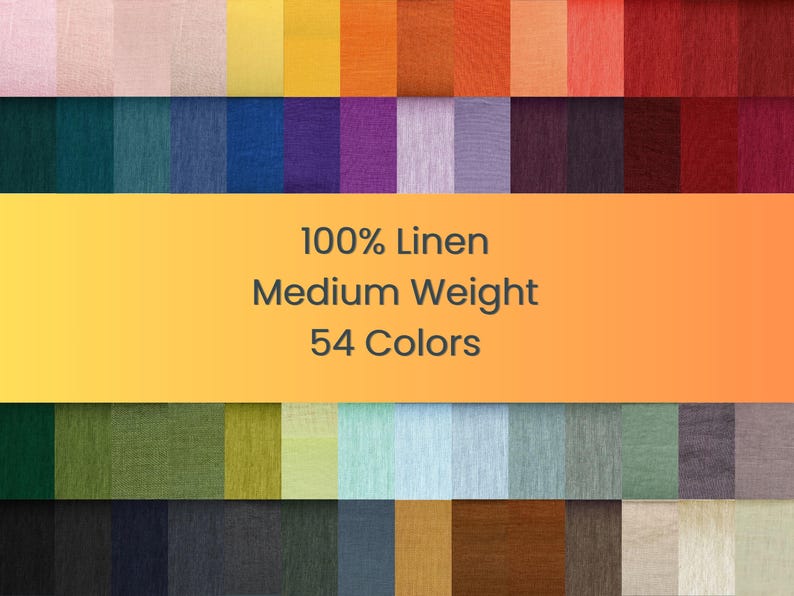 Linen Fabric by the Yard / Meter, Samples. Softened, Prewashed ...