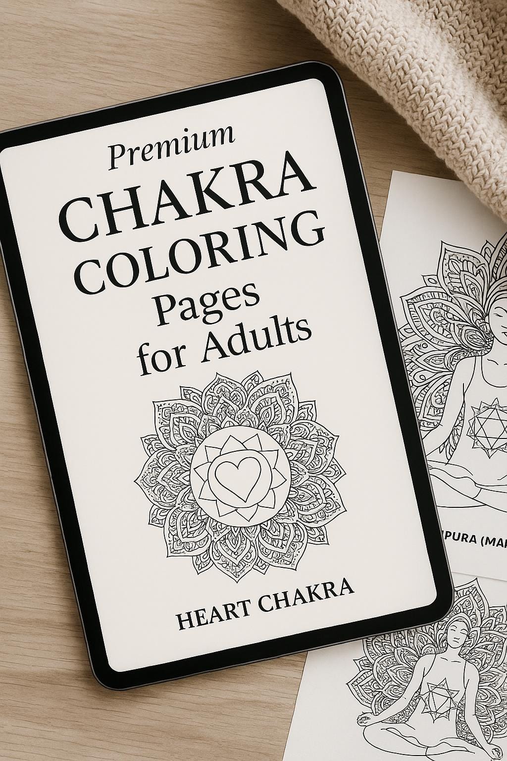 7 Chakra Coloring Pages for Adults | Mandala Art Printable PDF ...