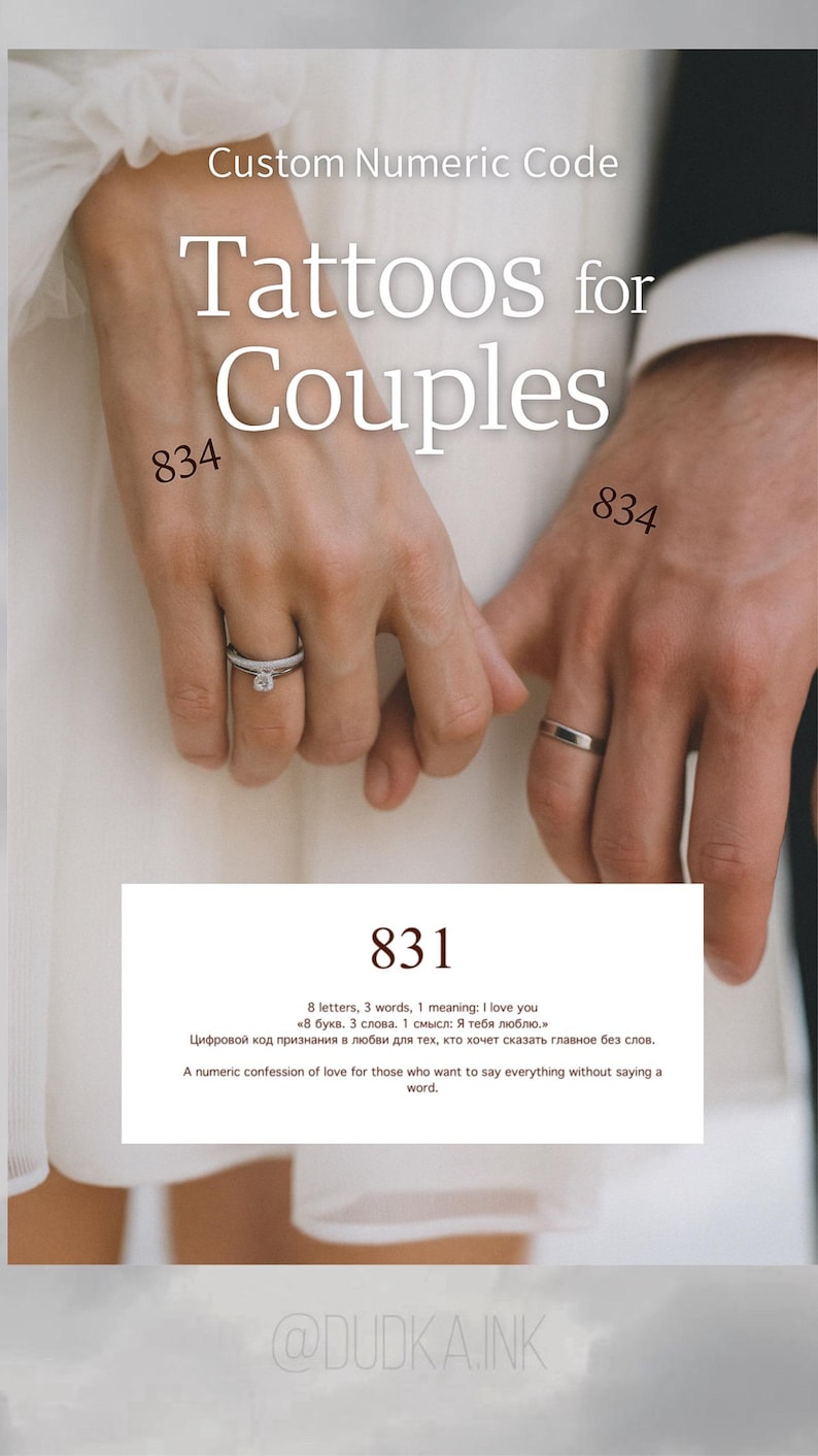 Custom Couple Tattoo Code • Personalized Numerology Tattoo Design ...