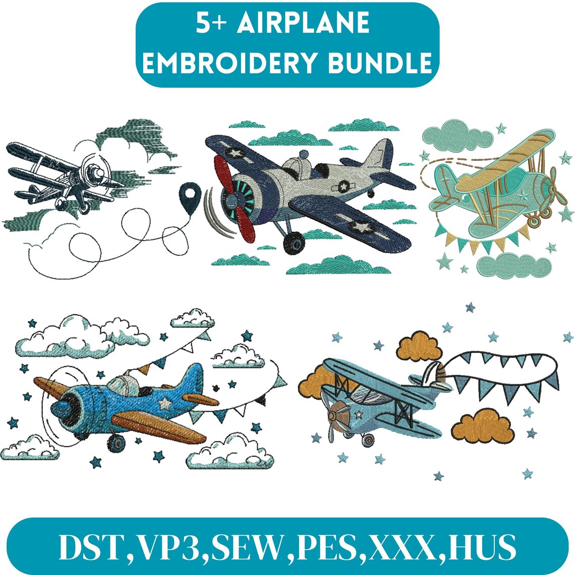 Airplane Embroidery Design, Plane Embroidery Designs, Love Airplane ...
