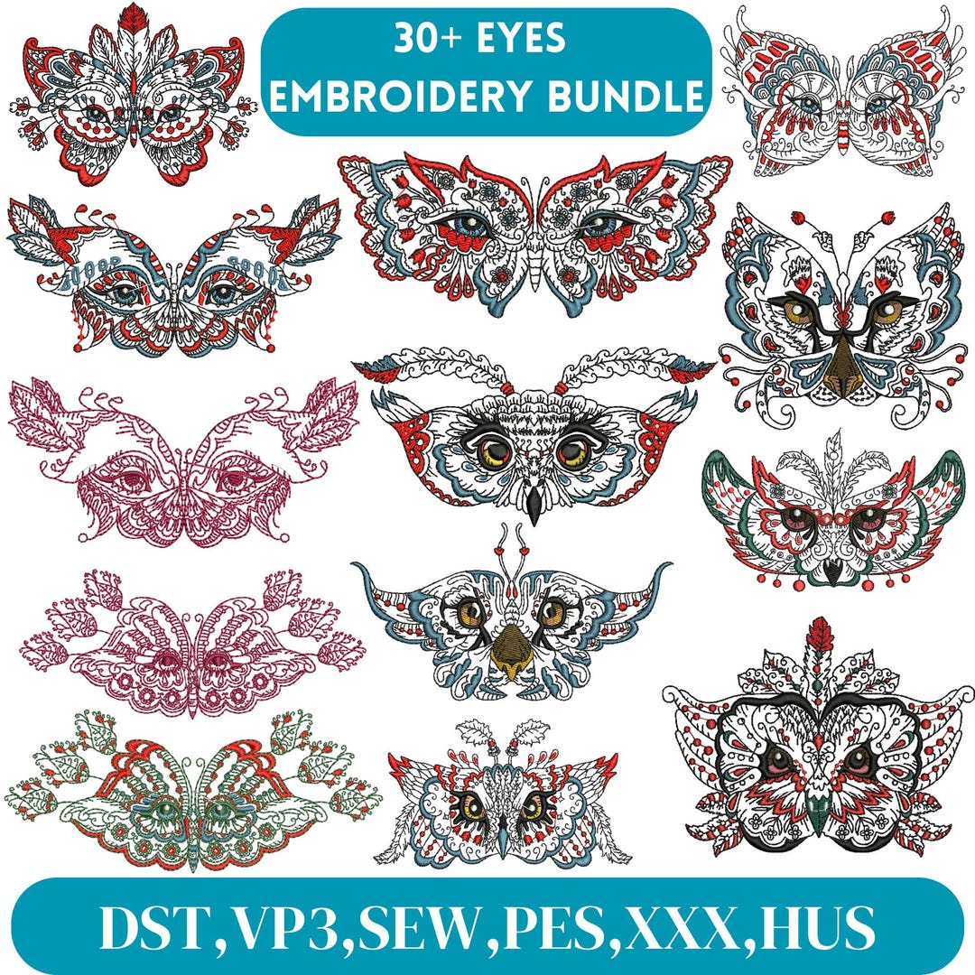 Eyes Embroidery Design, Doll Eyes Embroidery, Animal Eyes Embroidery ...