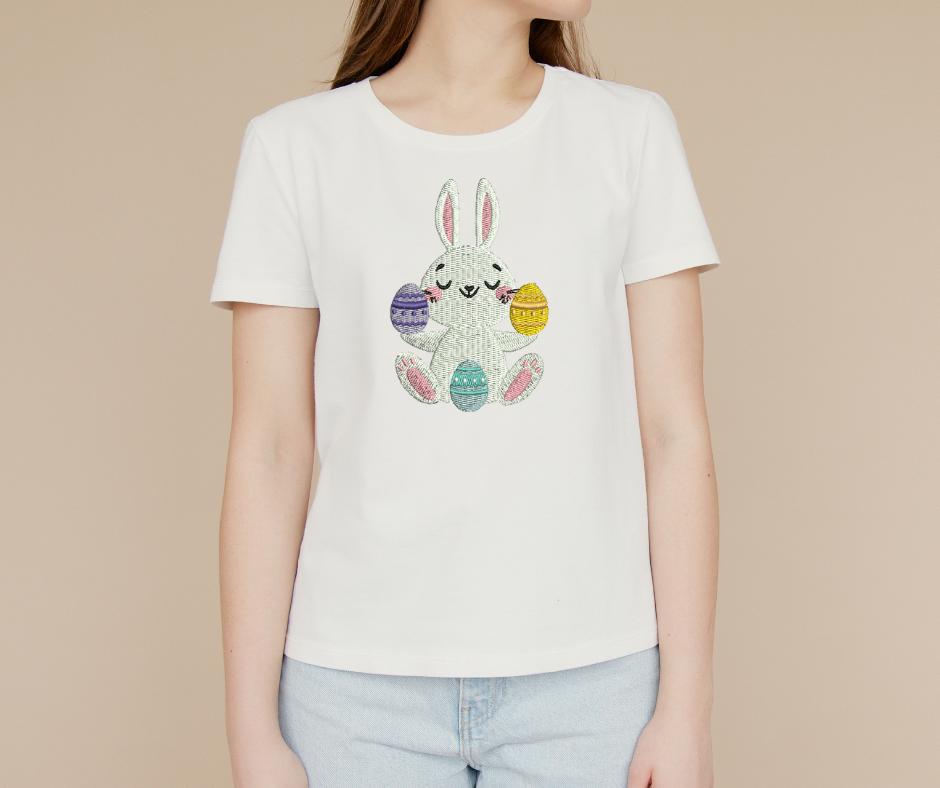 Bunny Embroidery Design, Rabbit Embroidery, Easter Bunny Design ...