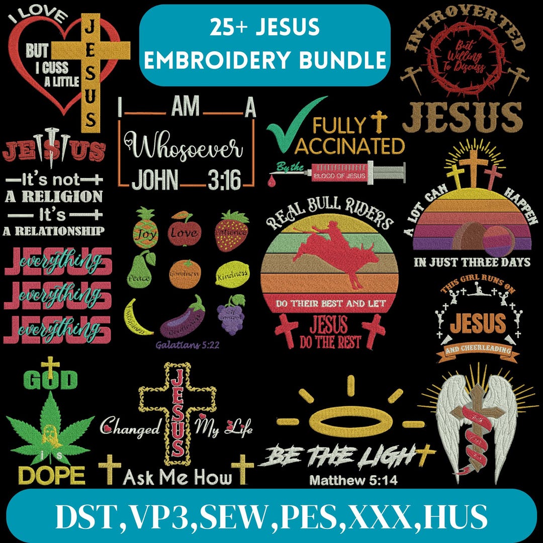 Jesus Embroidery Design, God Embroidery, Bible Verse Embroidery ...