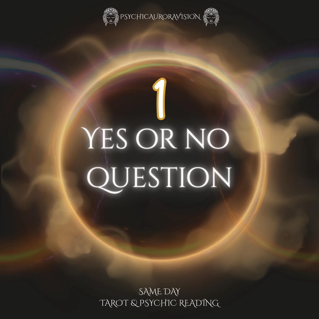 One Question Yes or No Psychic Reading, Quick Answer Tarot Card, Single ...