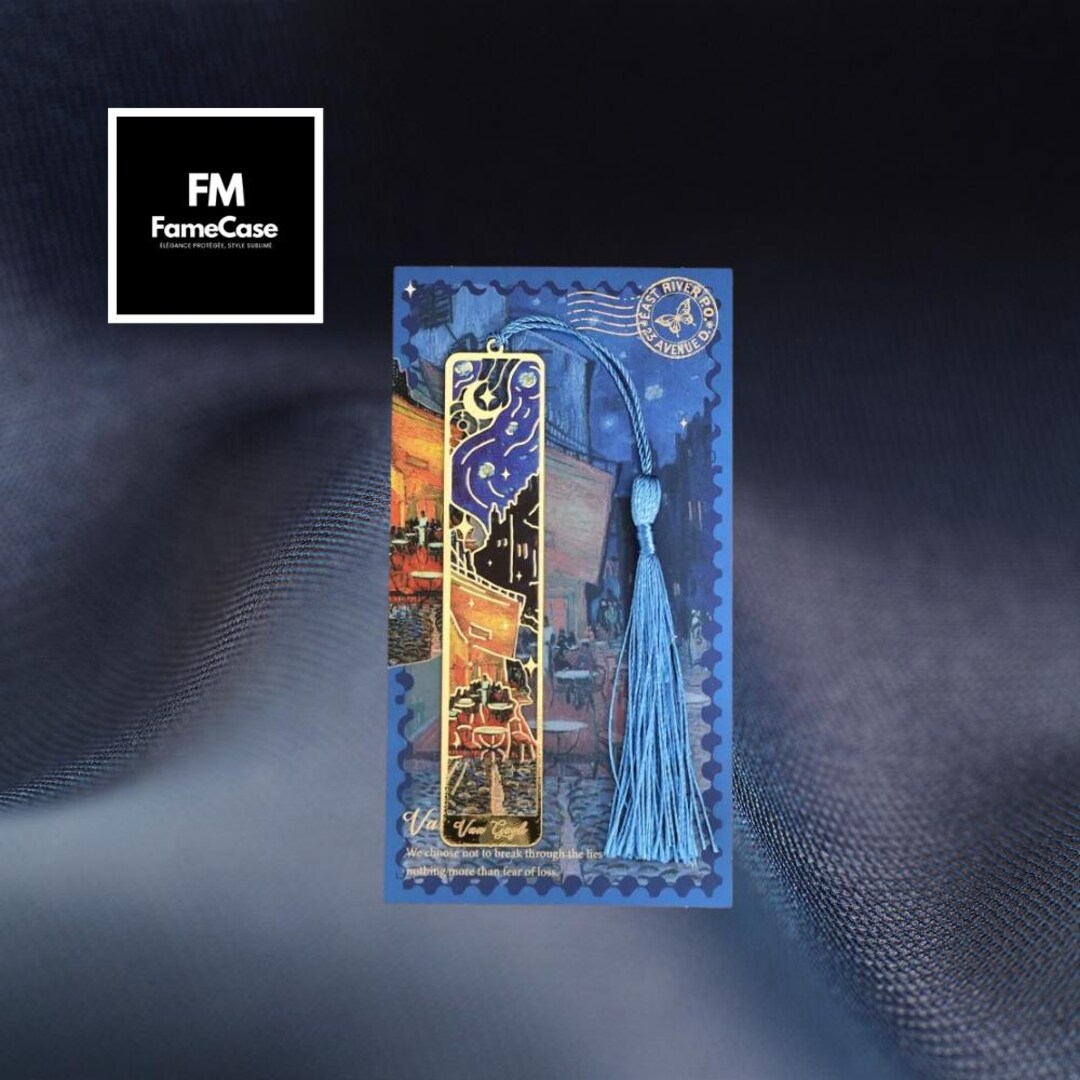 Metal Bookmark Inspired by Famous Painter Artwork With Blue Tassel ...