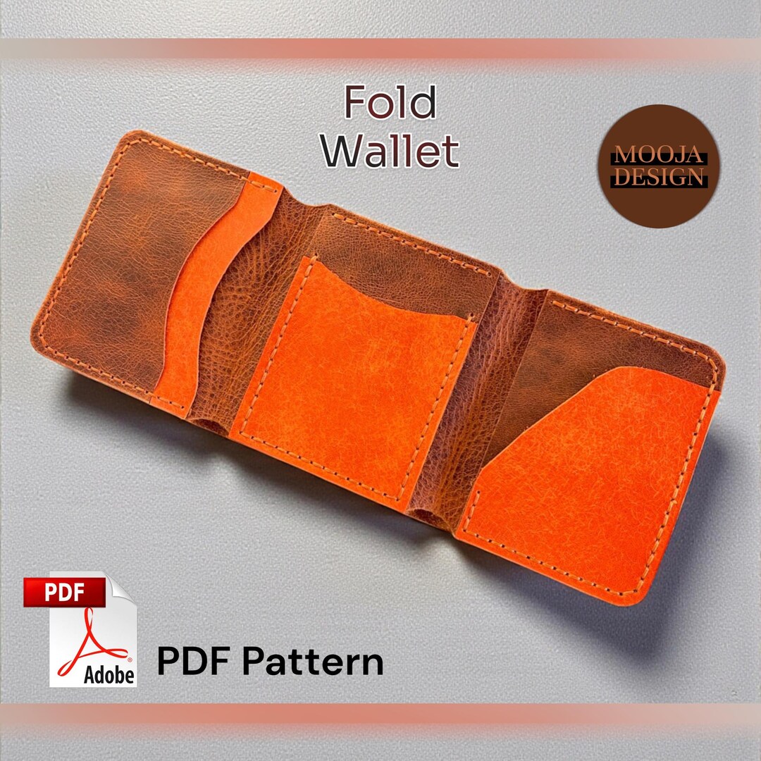 Bifold Leather Wallet PDF Pattern, DIY Beginner Template - Etsy