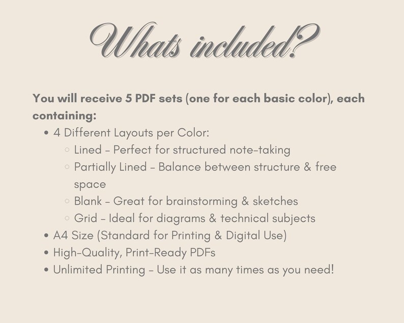 CORNELL NOTES Template | Neutral Aesthetic Study Planner | Printable ...