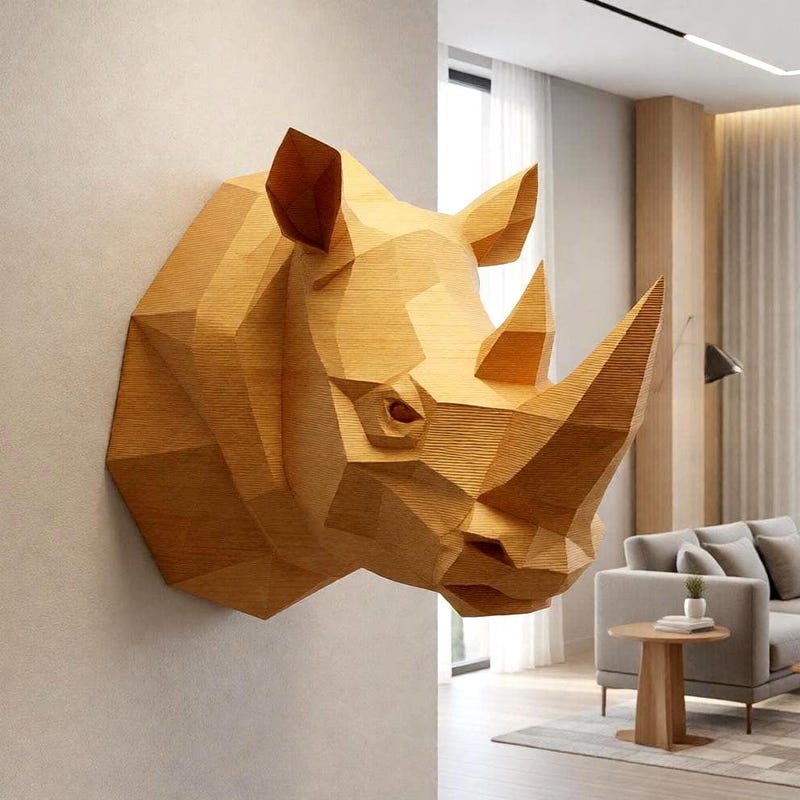 Rhino Wall Sculptures - Etsy
