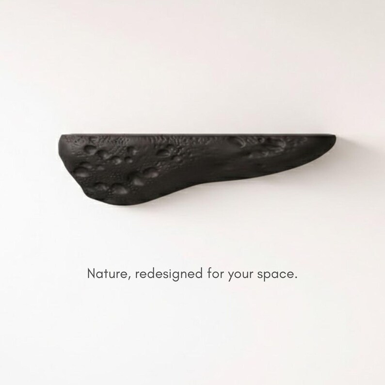 Pumice Effect Floating Shelf STL | Modern Organic Wall Shelf Design for ...