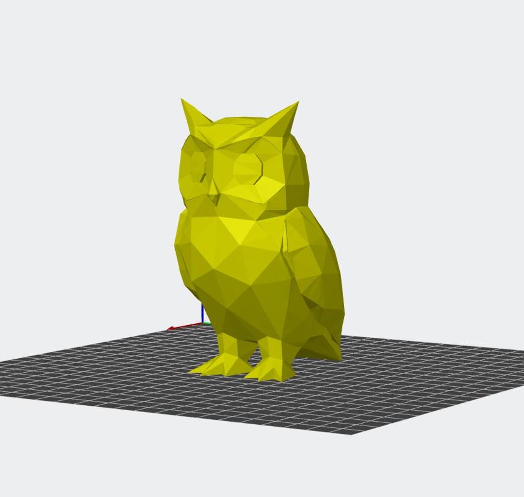 Minimal Owl 3D Model – Low Poly Geometric Owl STL File | Modern Animal ...
