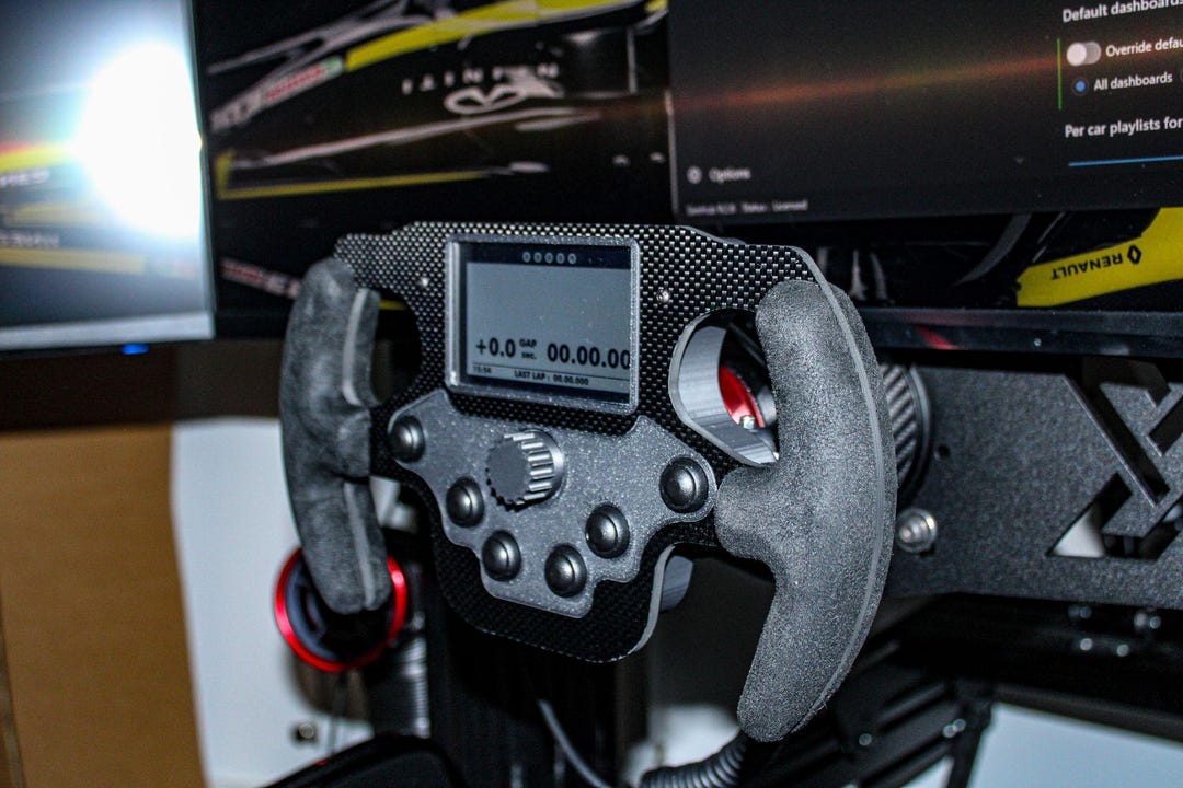 Formula Type Simracing Steering Wheel With Simhub Compatible Screen ...