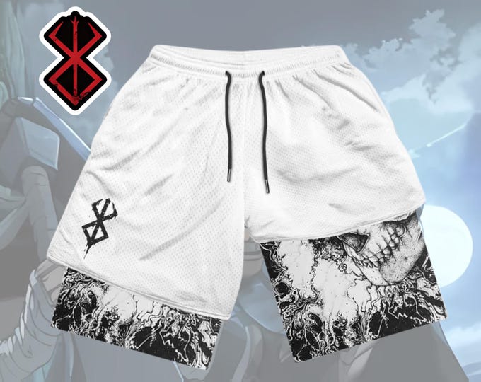 Berserk Guts - Men's Double Layered Sports Shorts, Quick Drying 2-in-1 ...