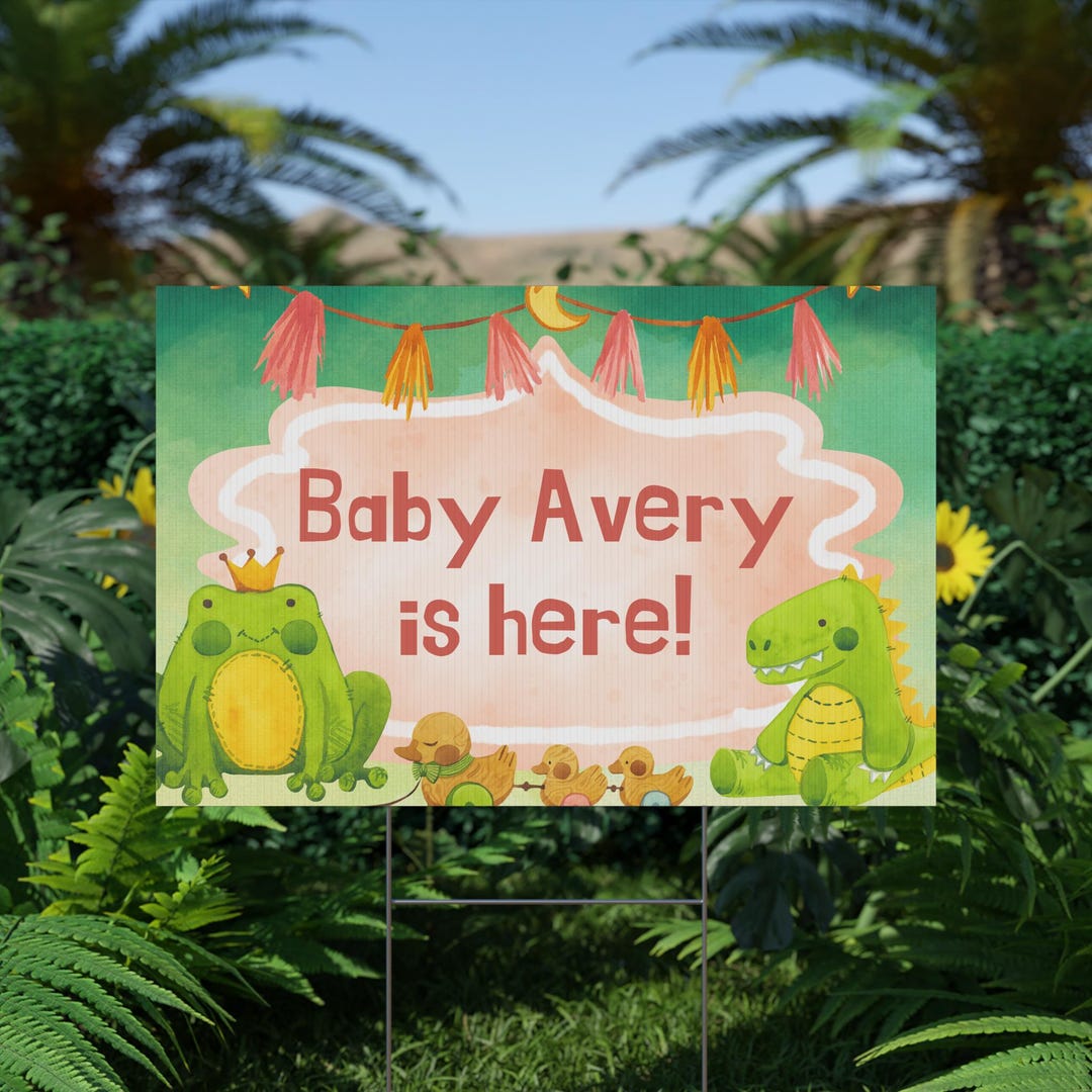 Custom Baby Yard Sign - Welcome Baby Sign, Baby Shower Decor, Nursery ...