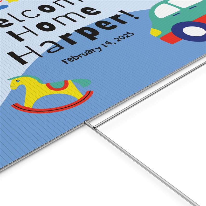 Custom Baby Announcement Yard Sign, Personalized Welcome Home Baby Yard ...