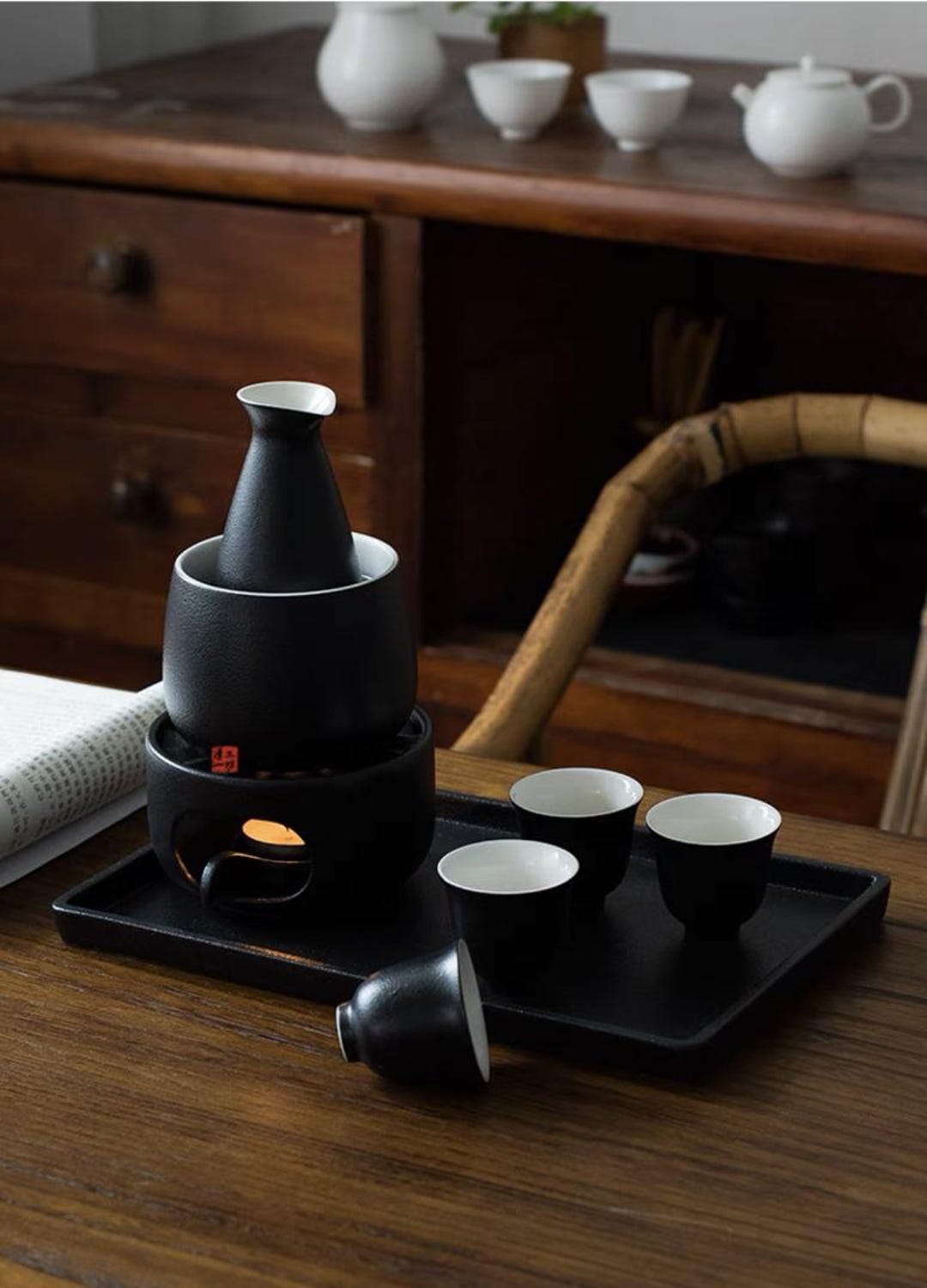 Personalized Handmade 8-piece Sake Set, Ceramic Tokkuri, Ochoko Cups ...